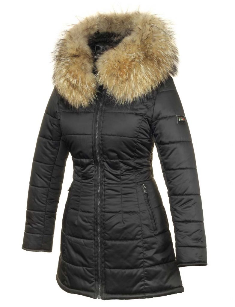 Dames winterjas Anila zwart Versano, dames winterjassen