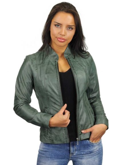 Kort leren jasje dames, korte leren jasjes dames van Versano
