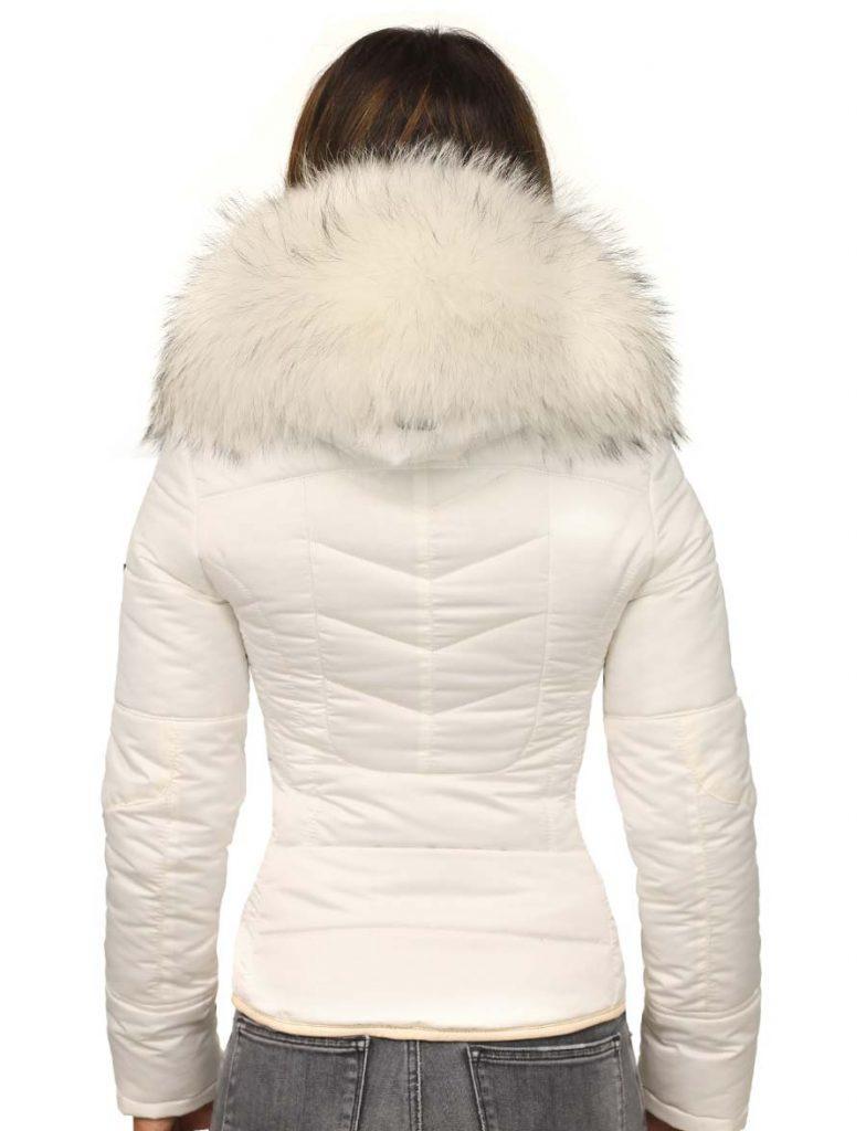 Dames winterjas kort wit Shamila Versano, dames winterjassen