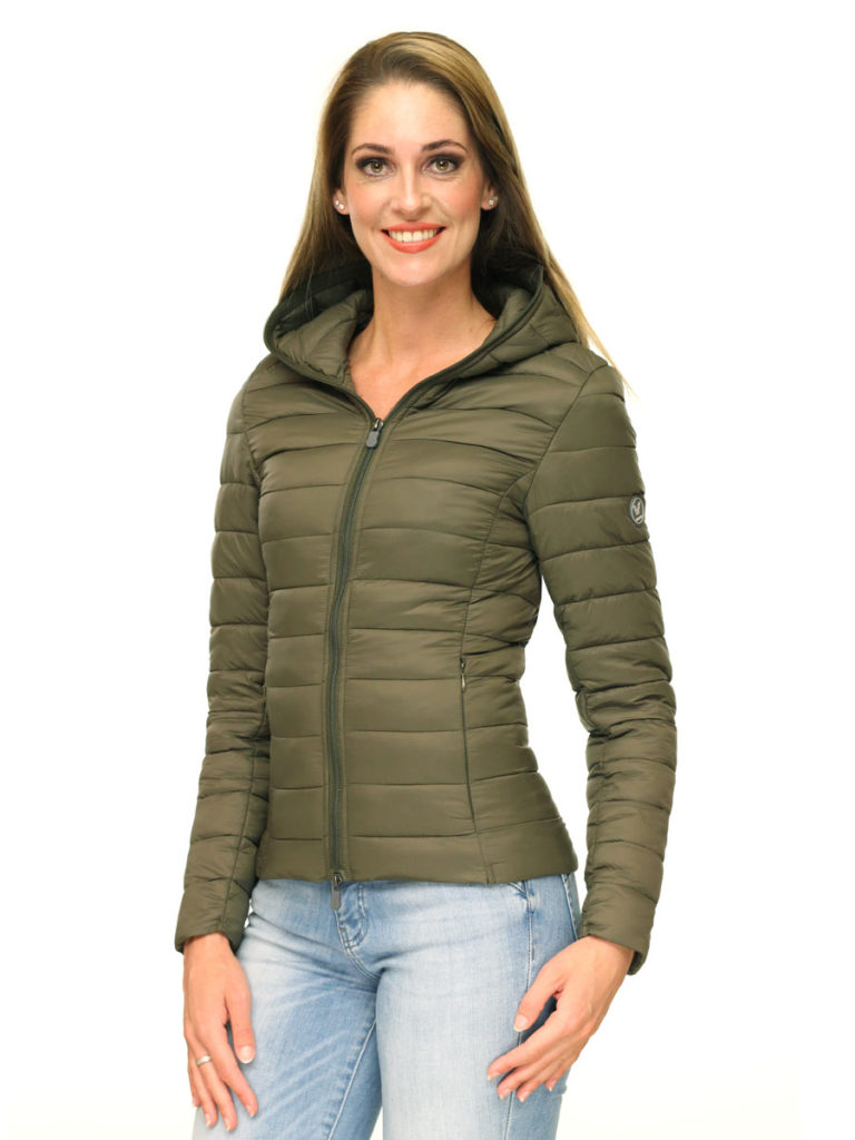 Dames gewatteerde jas groen Jennifer Versano, donsjassen voor dames
