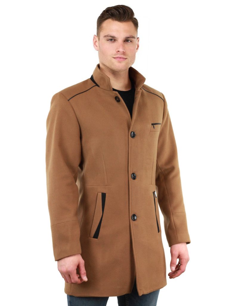 Mantel winterjas heren camel Versano Johnson