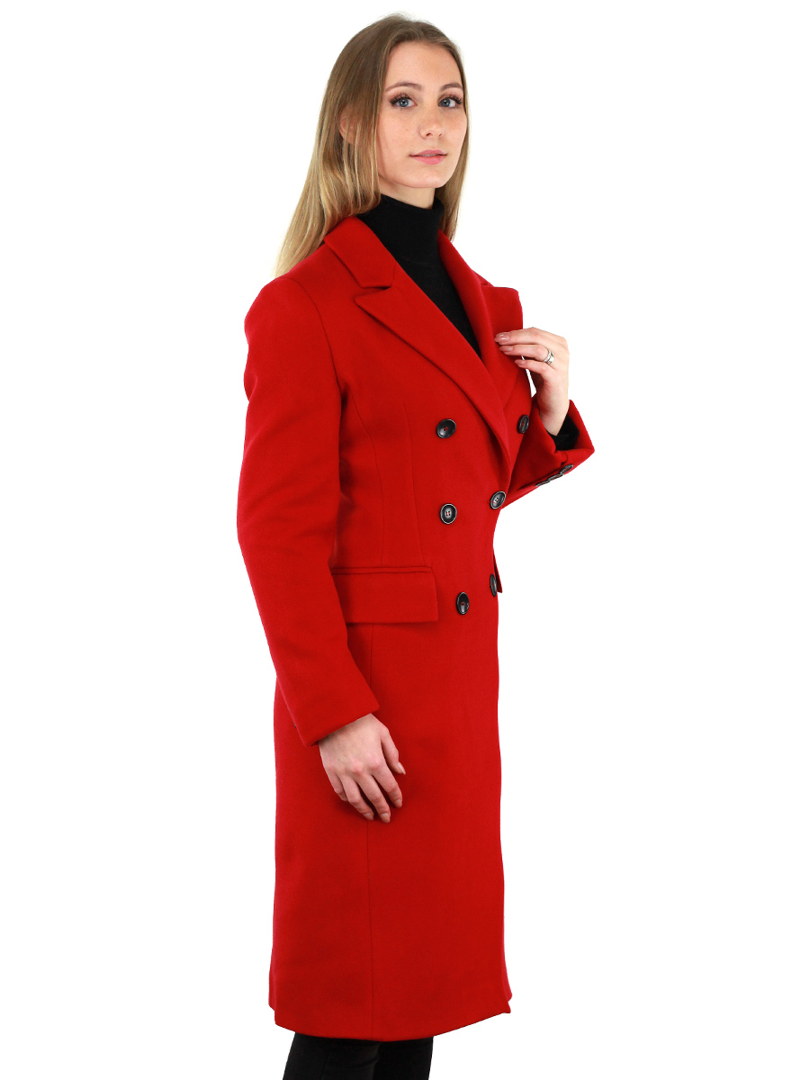 Dames mantel jas Versano Valentina rood