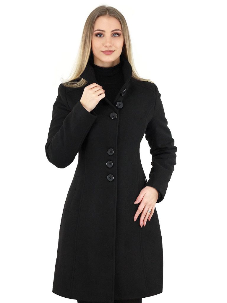 Mantel jas dames Versano Violet zwart